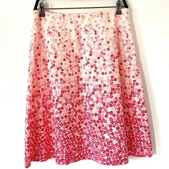 Talbots | Skirts | Talbots Pink Floral Aline Midi Skirt | Poshmark